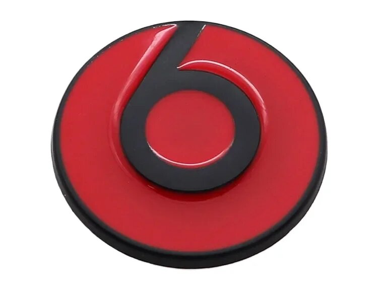 Наклейка на авто Beats red, 35 мм