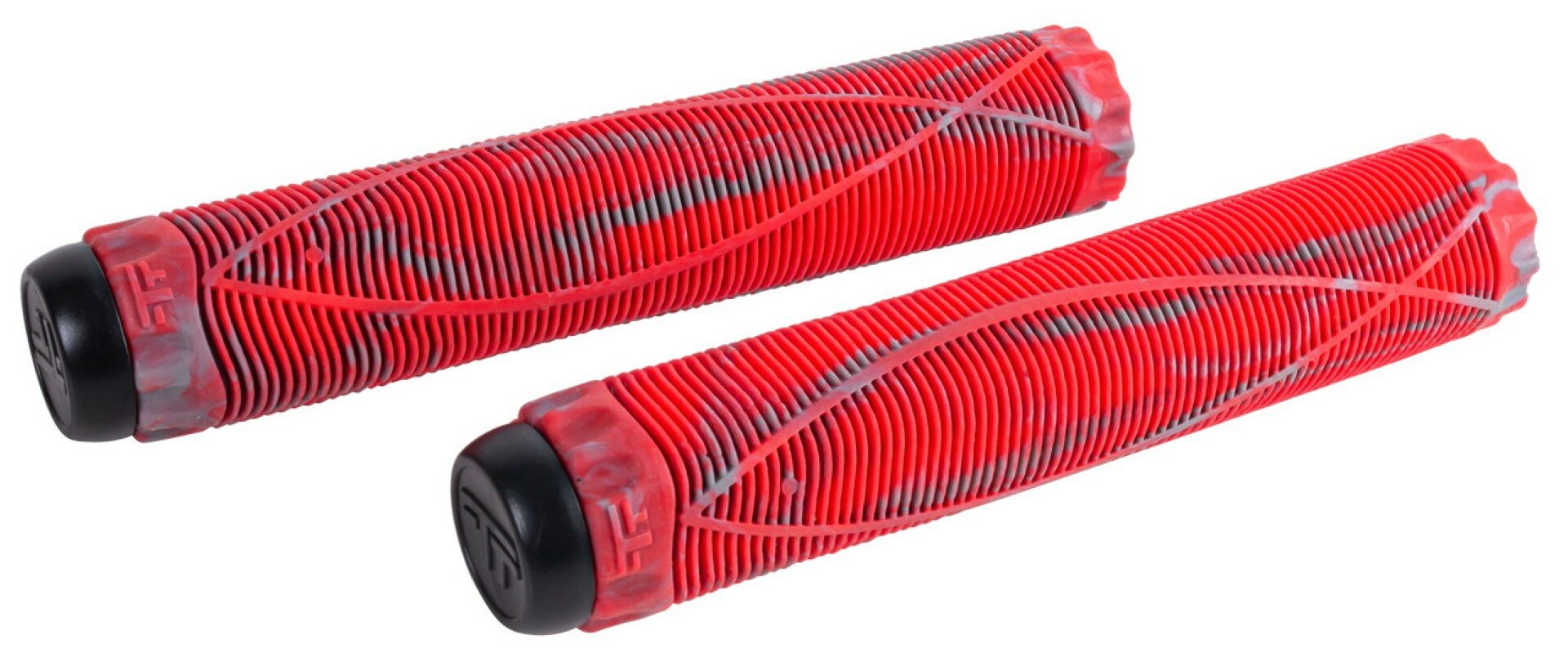 Грипсы для трюкового самоката Tech Team "Fish" 170mm, с барендами - Grey/Red