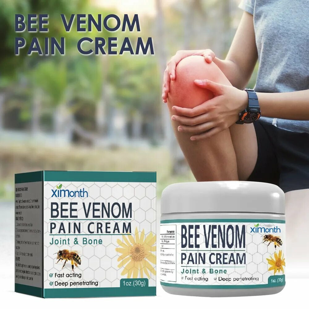 Ximonth Bee Venom Joint Cream это крем для ухода за телом, который облегчает сидячие боли в суставах рук, ног, коленей и поясничного отдела позвоночника.