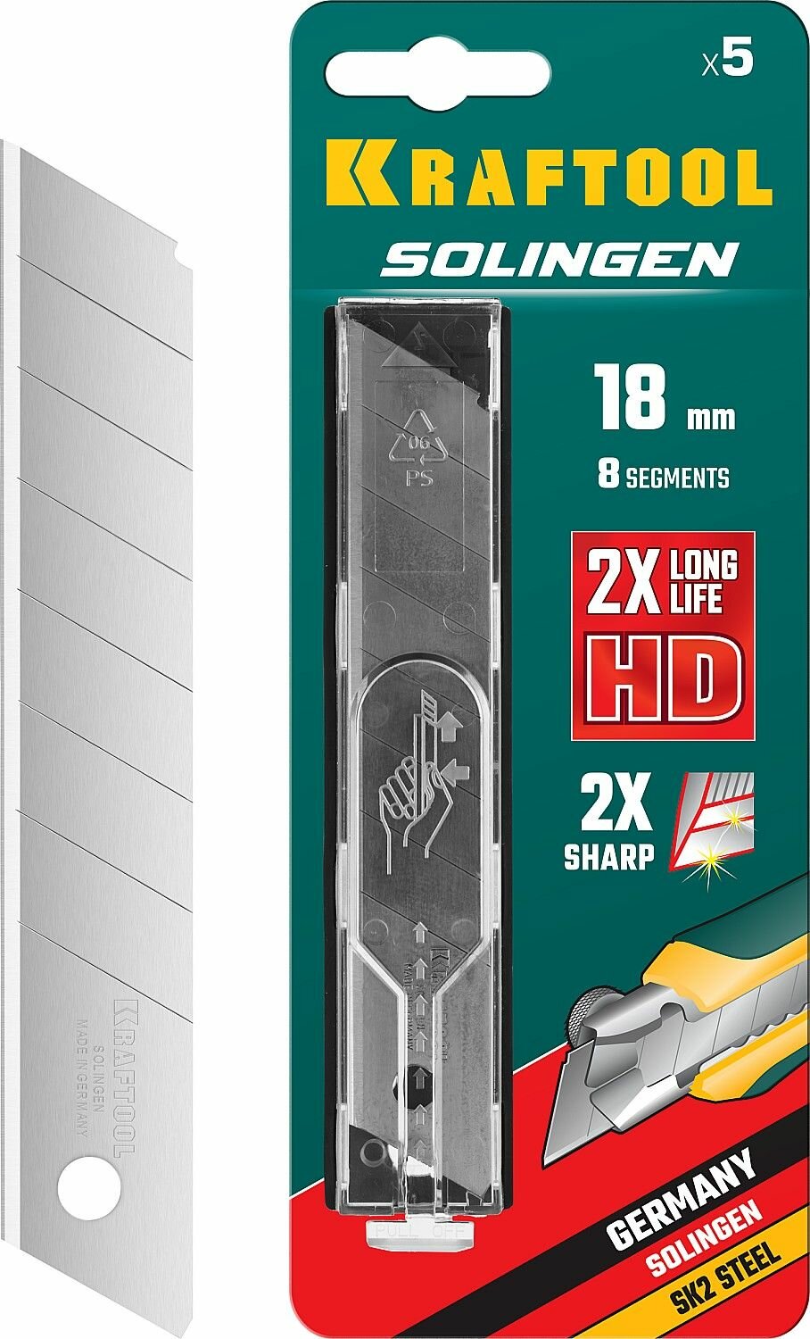 Сегментированные лезвия KRAFTOOL, 18 мм, 5 штук 09605-18-S5_z02