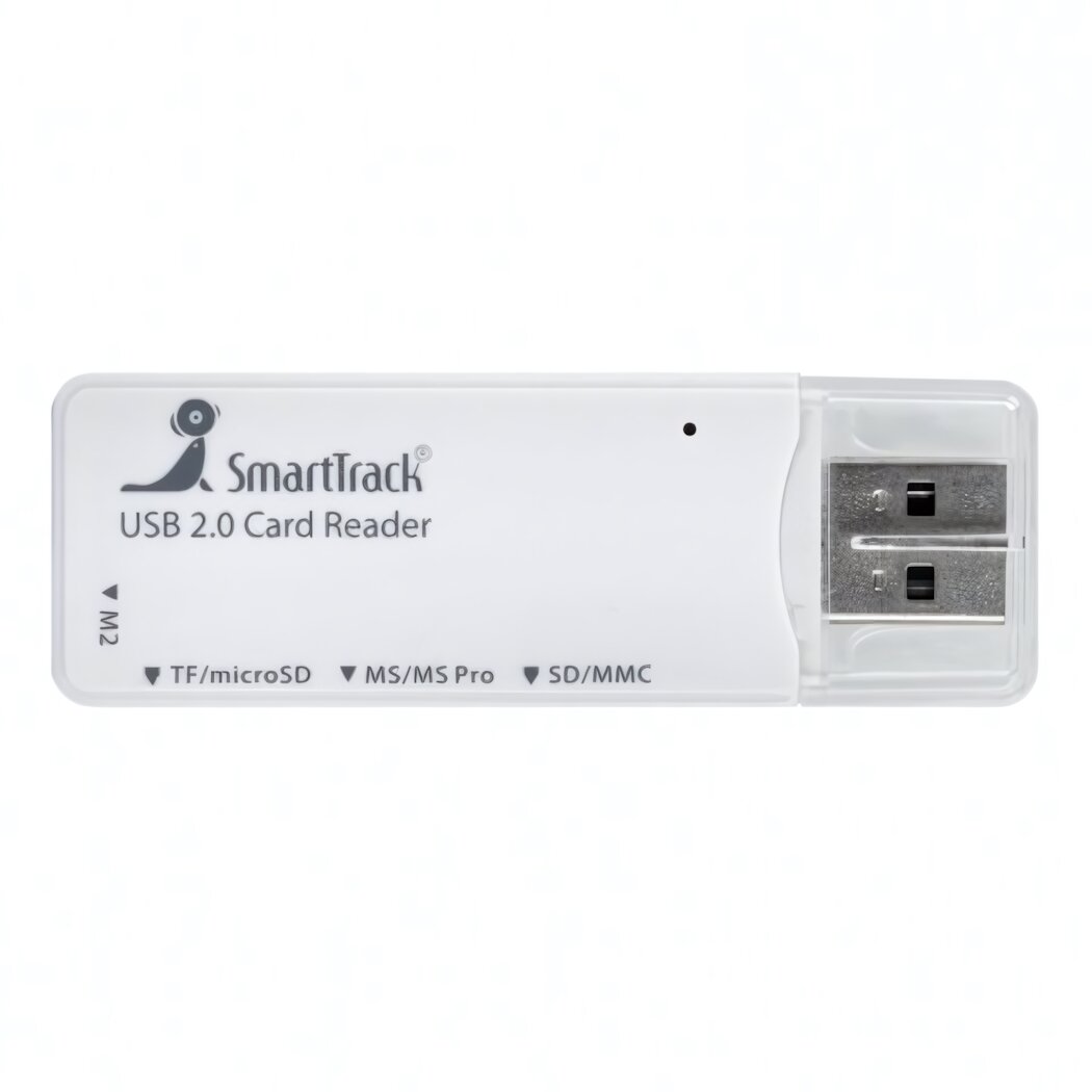 Картридер Smartbuy SBR-749-W White, USB 2.0, 4 слота, поддержка 9 форматов