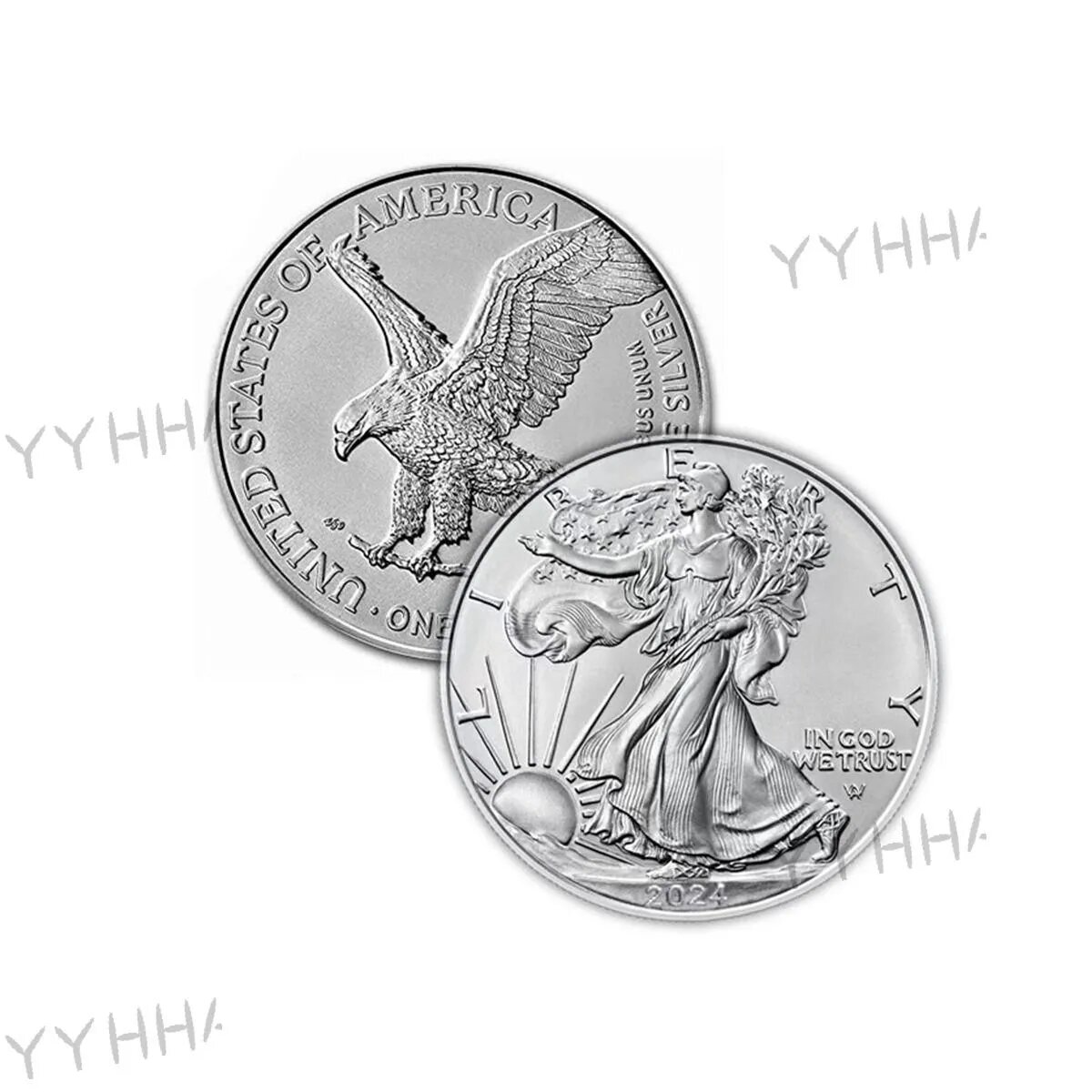 Серебряная инвестиционная монета "Американский Орел" 2024,1 шт.