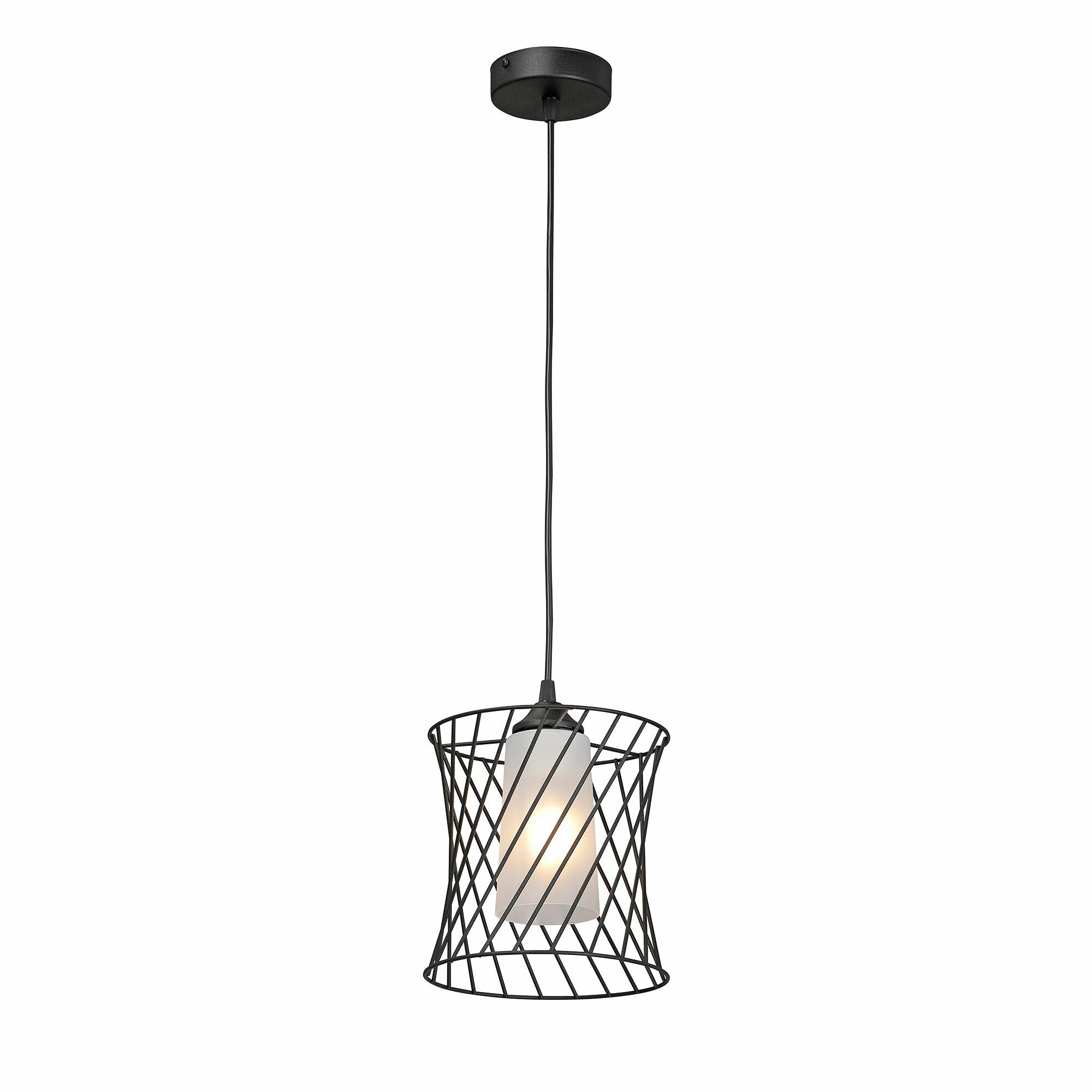 Люстра Vitaluce V2844-1/1S, E27, мощность 40W, IP20, чёрный матовая