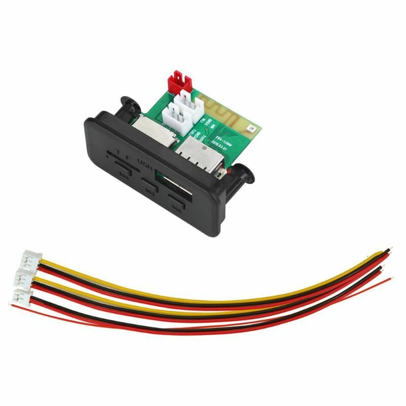 Совместимый с Bluetooth 5.0 Автомобильный радиоприемник MP3-плеер 5V 12V Плата декодера MP3 WMA Аудиомодуль Радио FM TF USB 3,5 мм AUX для автомобиля