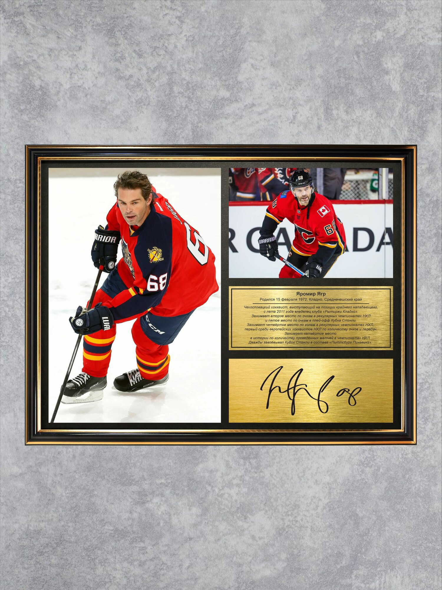 Jaromir Jagr картина с автографом