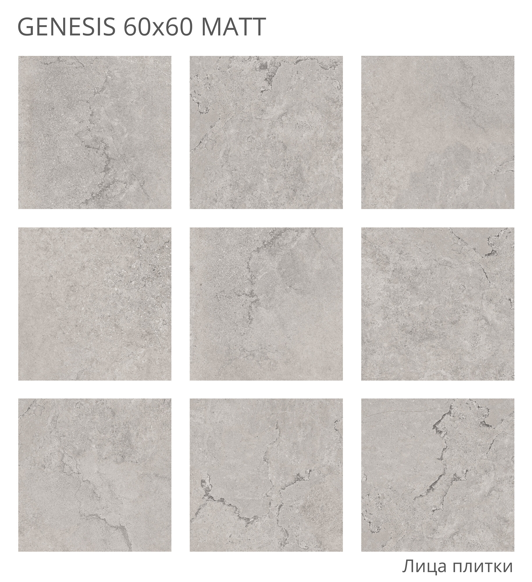 Керамогранит Sraro GENESIS 60x60 MATT ( цена за 1 плитку - 0,36м2)