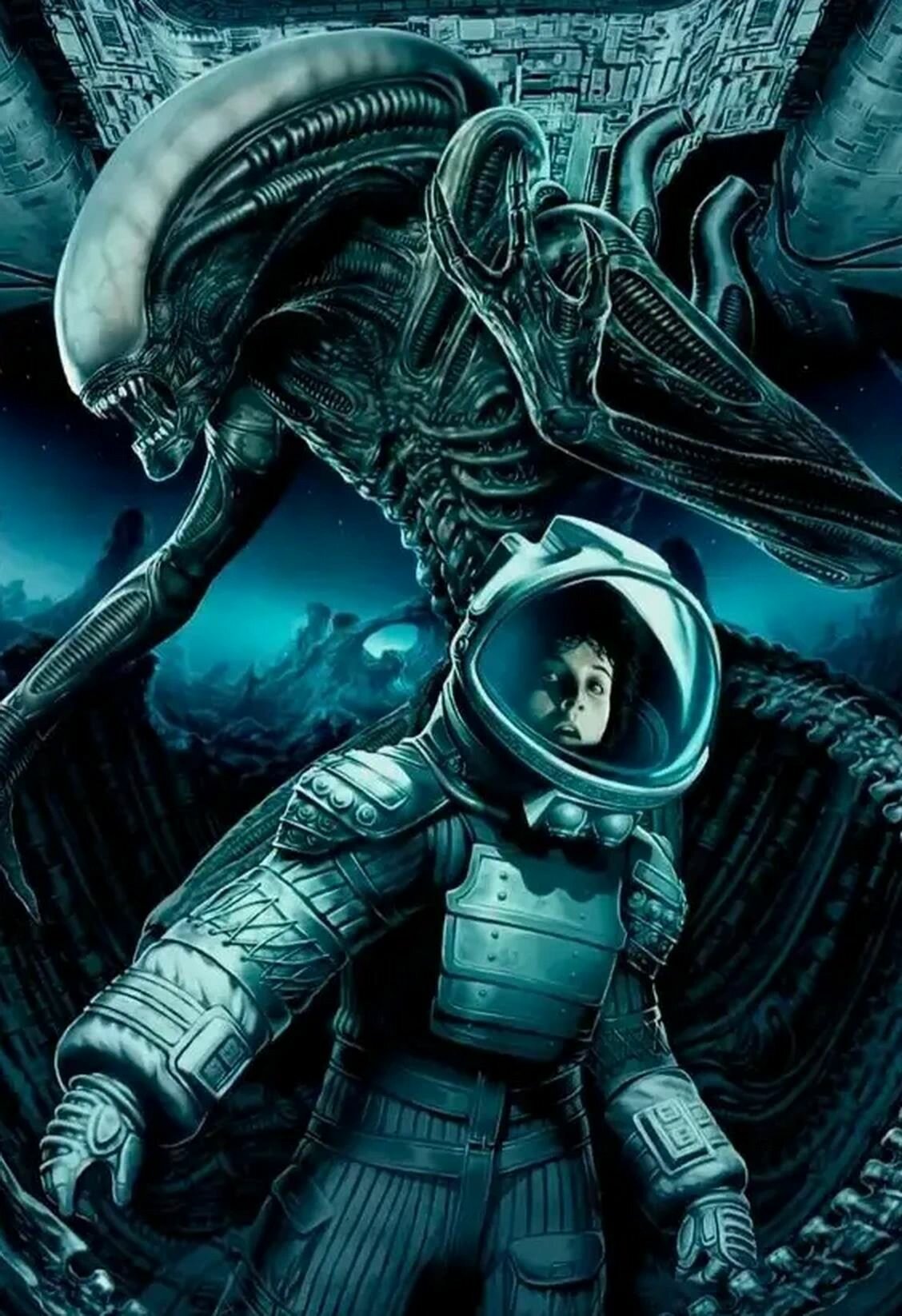 Плакат, постер чужой, кино. Alien на холсте, размер 21х30см