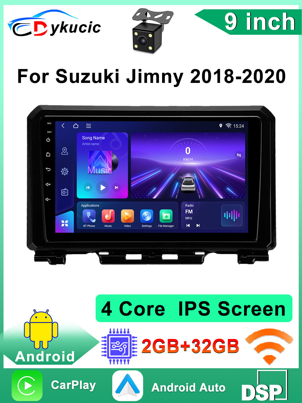 Магнитола для Suzuki Jimny (2018-2020),4 ядерный процессор, Wifi, андроид штатная автомагнитола