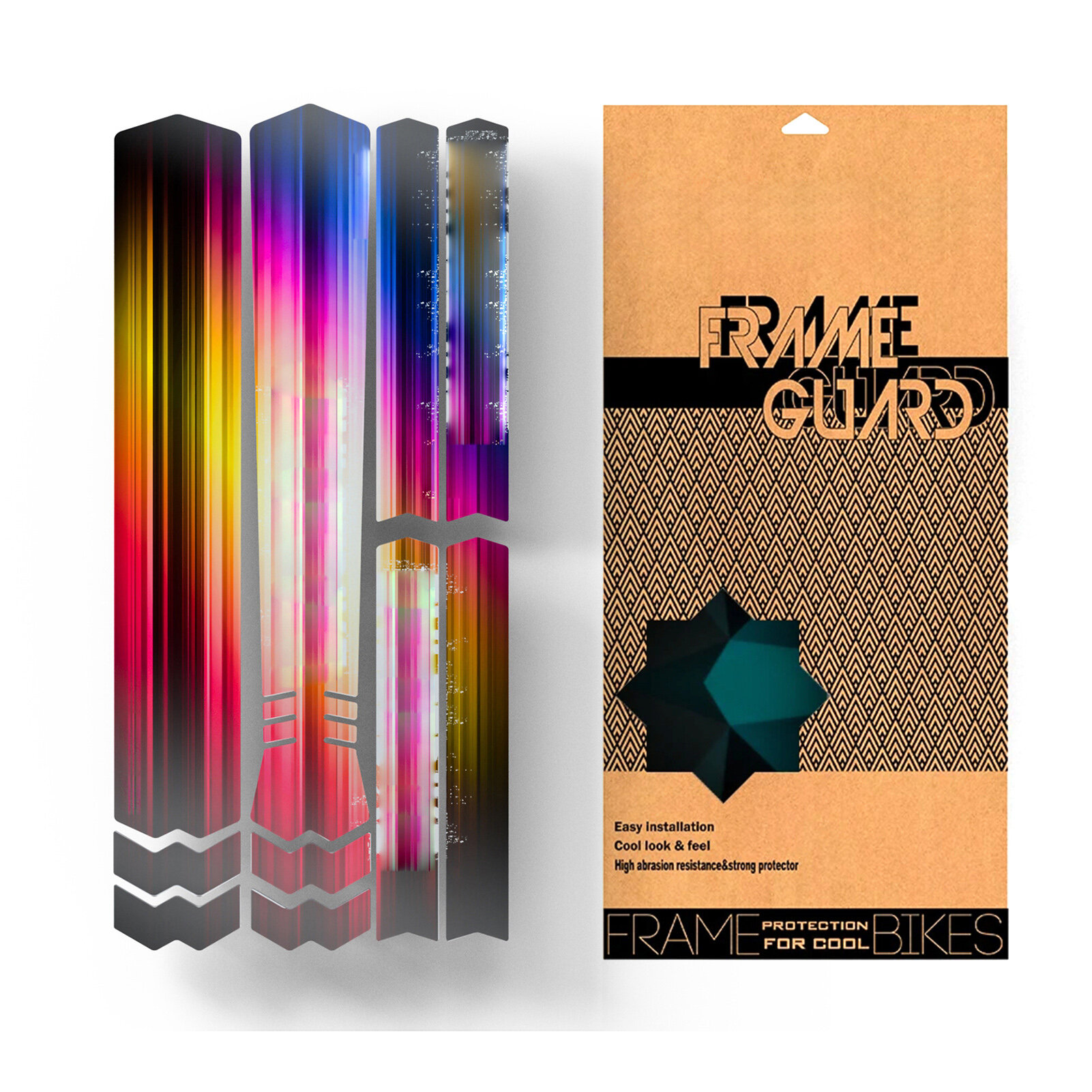 Защитная наклейка на раму велосипеда, противоцарапающие наклейки, водонепроницаемые защитные наклейки для велосипедов, внедорожных и горных велосипедов.