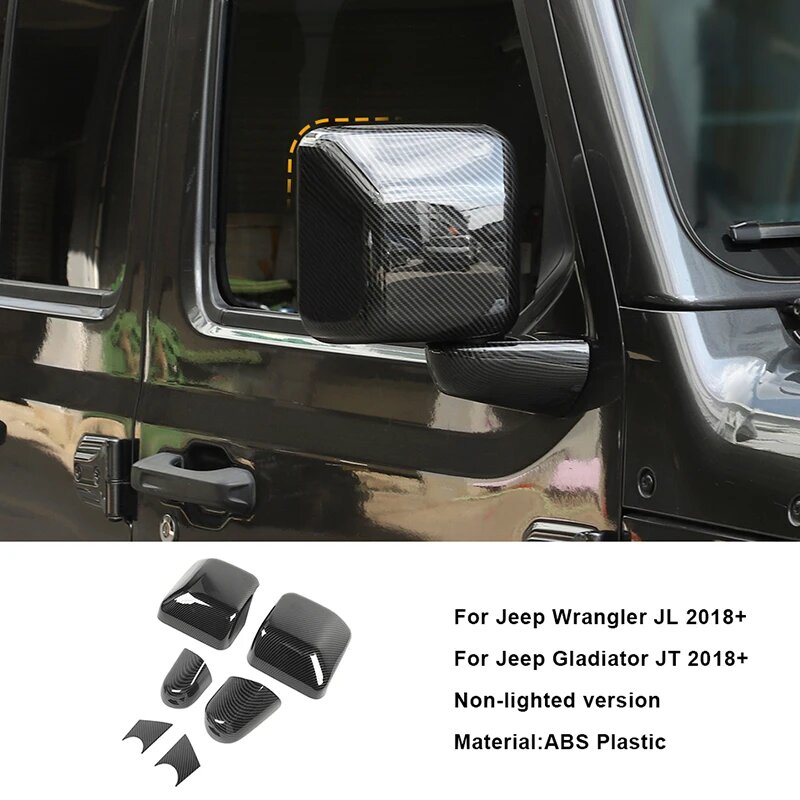 BAWA ABS автомобильное украшение интерьера и защитный чехол Комплект для Jeep Wrangler JL 2018 2019 2020 2021 2022 2023 2024 аксессуары mirror no light