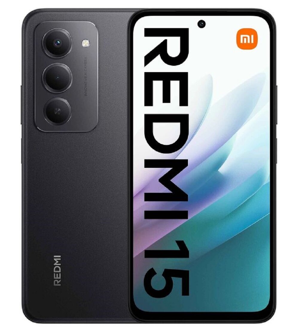Смартфон Xiaomi Redmi 15 4G 6/128 ГБ Ростест/ЕАС, NFC, Dual nano SIM, черный
