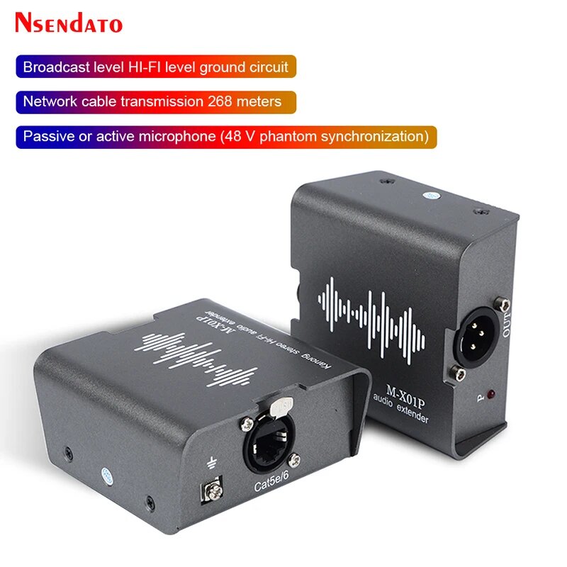 Аудиоудлинитель Nsendato XLR RJ45 200M with box