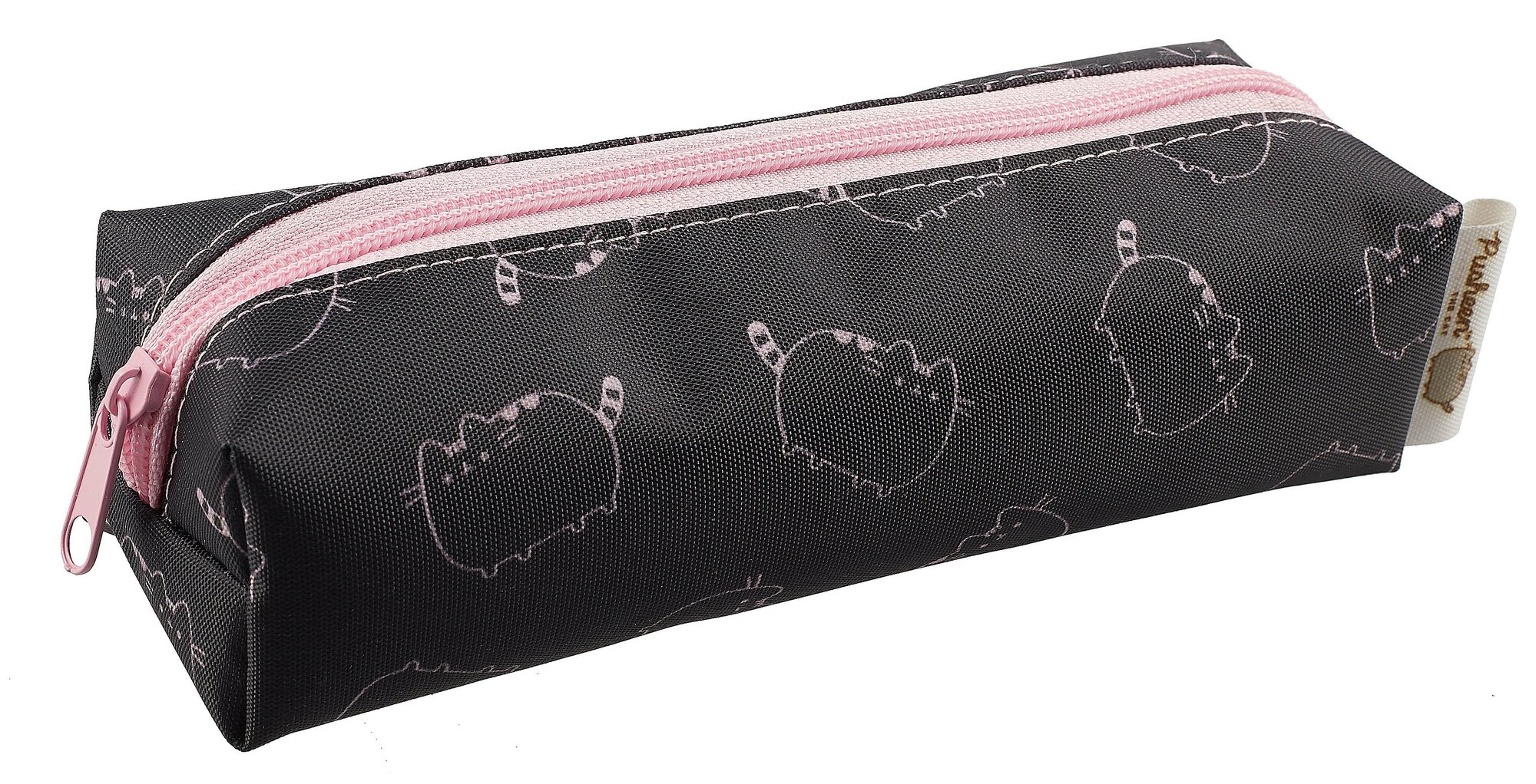 Пенал-косметичка "Pusheen" черный, полиэстер, молния