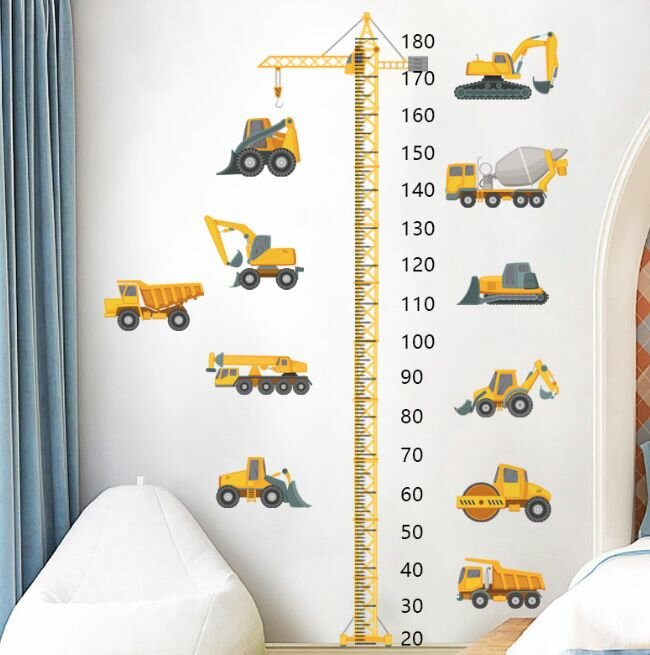 Ростомер наклейка на стену детский