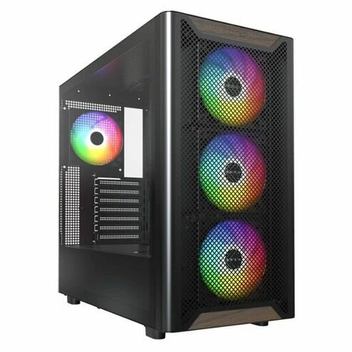 Компьютерный корпус Montech XR Wood (XR Wood (B)) черный - Mid Tower, Micro-ATX, Mini-ITX, Standard-ATX, USB 3.2 Gen 1 Type-C