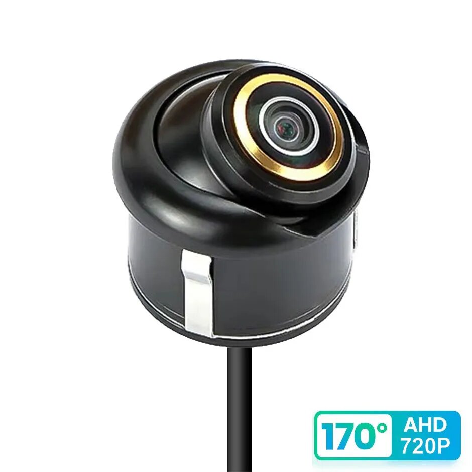 Регулируемая на 360° автомобильная камера заднего вида AHD 1080P с объективом «рыбий глаз», задняя камера автомобиля, мини-боковая/передняя/задняя камера ночного видения, обратный ход, 12 В, 720P Gold