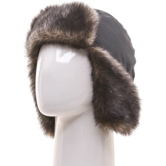 Шапка-ушанка Huntsman Канада цвет хаки/Графит ткань Оксланд (размер 58-60)