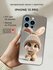 Чехол на Apple iPhone 13 Pro / Айфон 13 Про с принтом "Крольчонок в вязаной шапк...