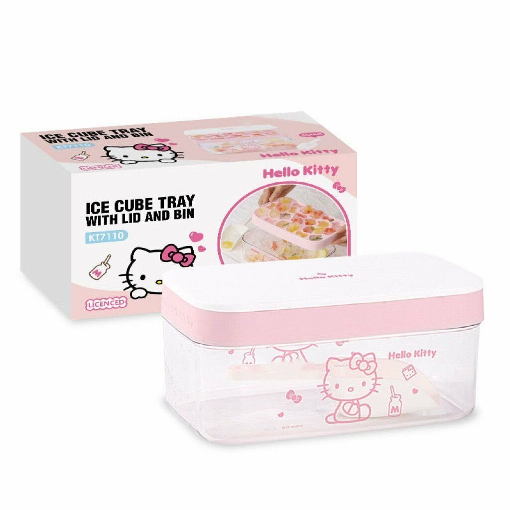 Silicone Ice Cube Molds Hello Kitty Sanrio, Милая формочка для льда Sanrio Розовый