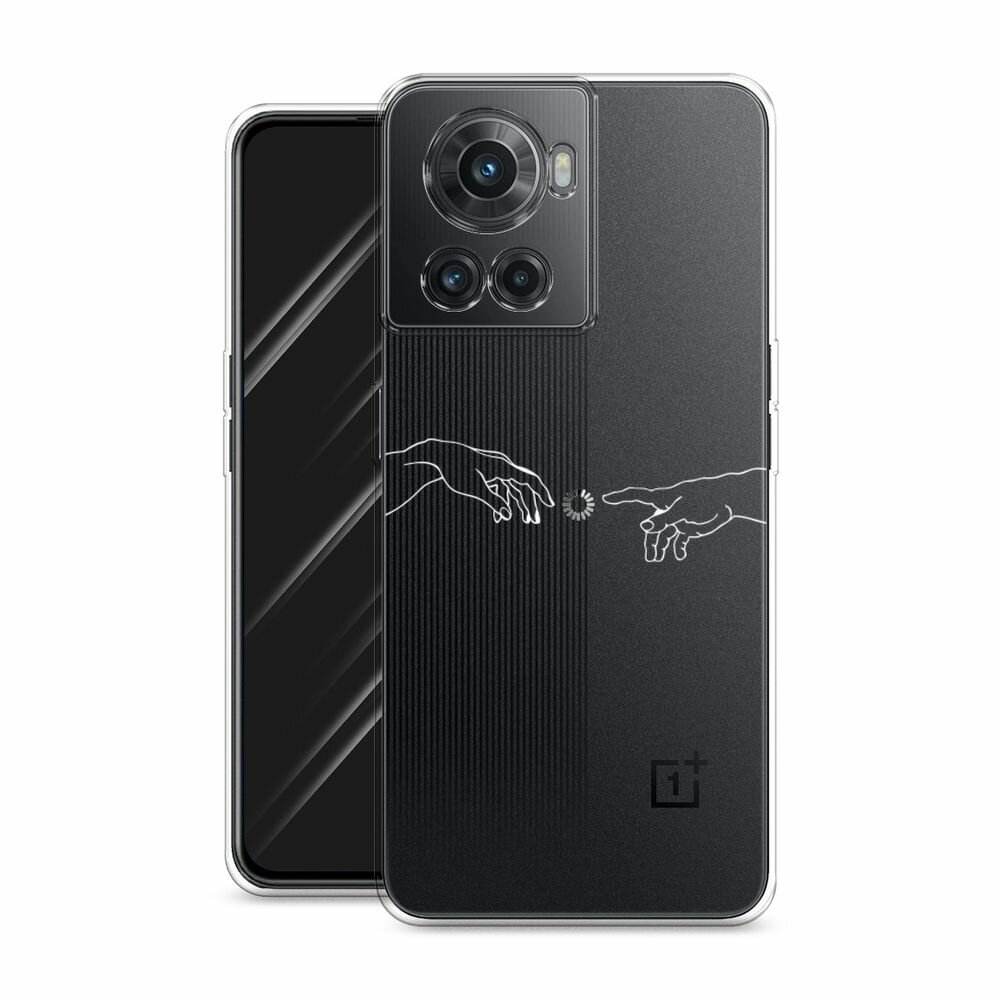 Чехол на OnePlus 10R/Ace / Ван Плас 10R/Ace с принтом "Загрузка творения", прозрачный — фото 1