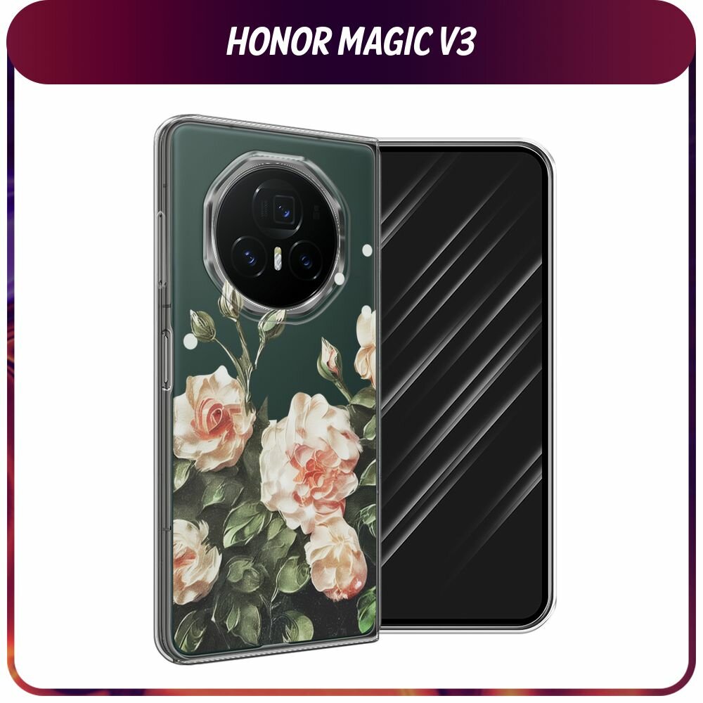 Чехол на Honor Magic V3 / Хонор Мэджик V3 с принтом "Цветочная картина 2"