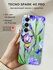 Чехол на Tecno Spark 40 Pro / Текно Спарк 40 Про с принтом "Синие ирисы", прозра...
