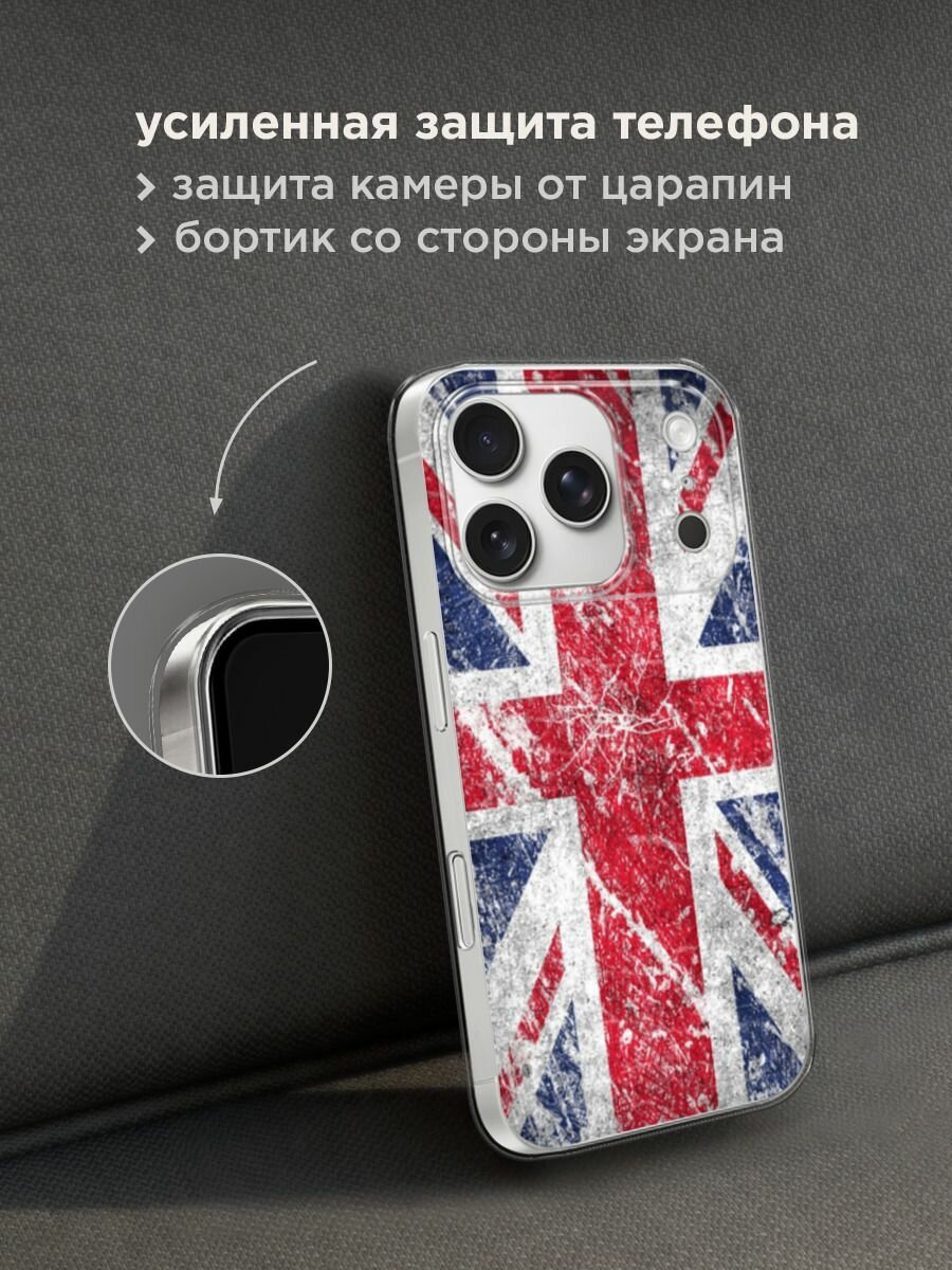 Чехол на Apple iPhone 17 Pro / Айфон 17 Про с принтом "Флаг британский" — фото 1