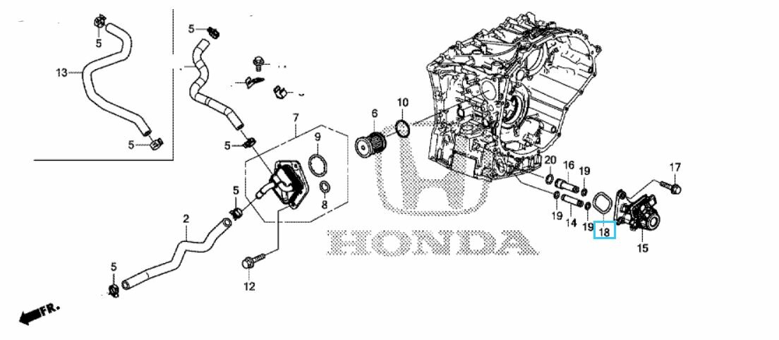 Уплотнительное кольцо масляного электронасоса; Артикул Honda: 913095T0003 (Оригинал)