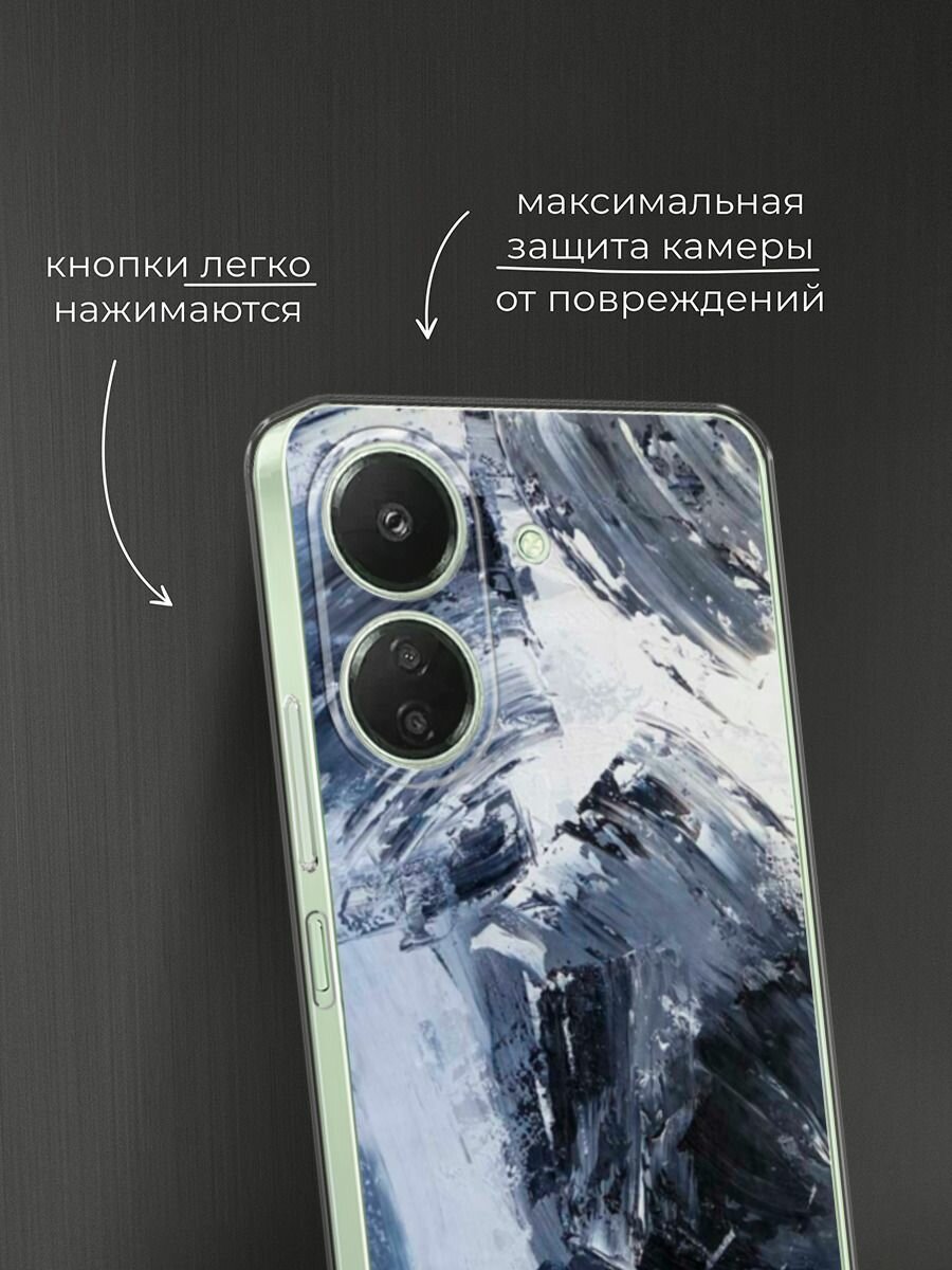 Чехол на Xiaomi Redmi 13C/Poco C65 / Сяоми Редми 13C/Поко С65 с принтом "Абстракция живопись" — фото 1
