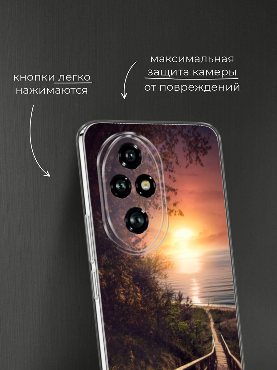 Чехол на Honor 200 Pro / Хонор 200 Про с принтом "Мост у воды" — фото 1