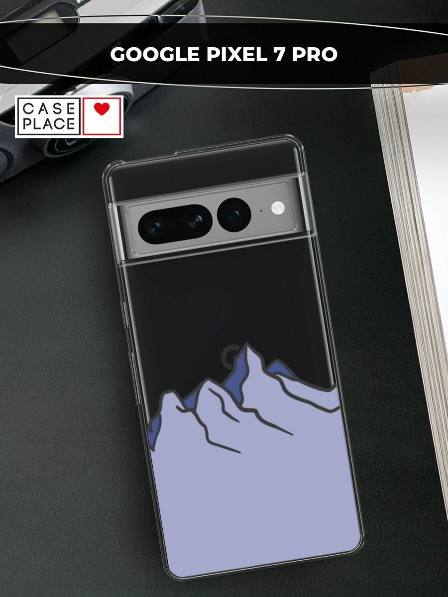 Чехол на Google Pixel 7 Pro / Гугл Пиксель 7 Про с принтом "Гора", прозрачный
