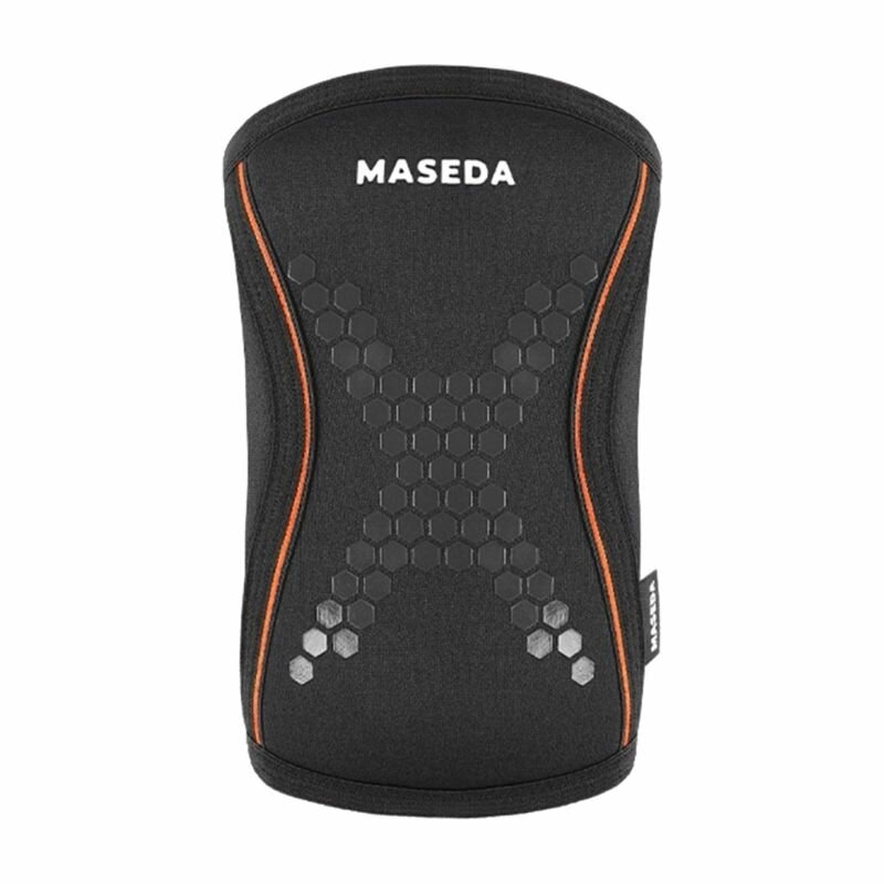 Спортивные налокотники из материала для дайвинга толщиной 17 мм-черно-оранжевый-S