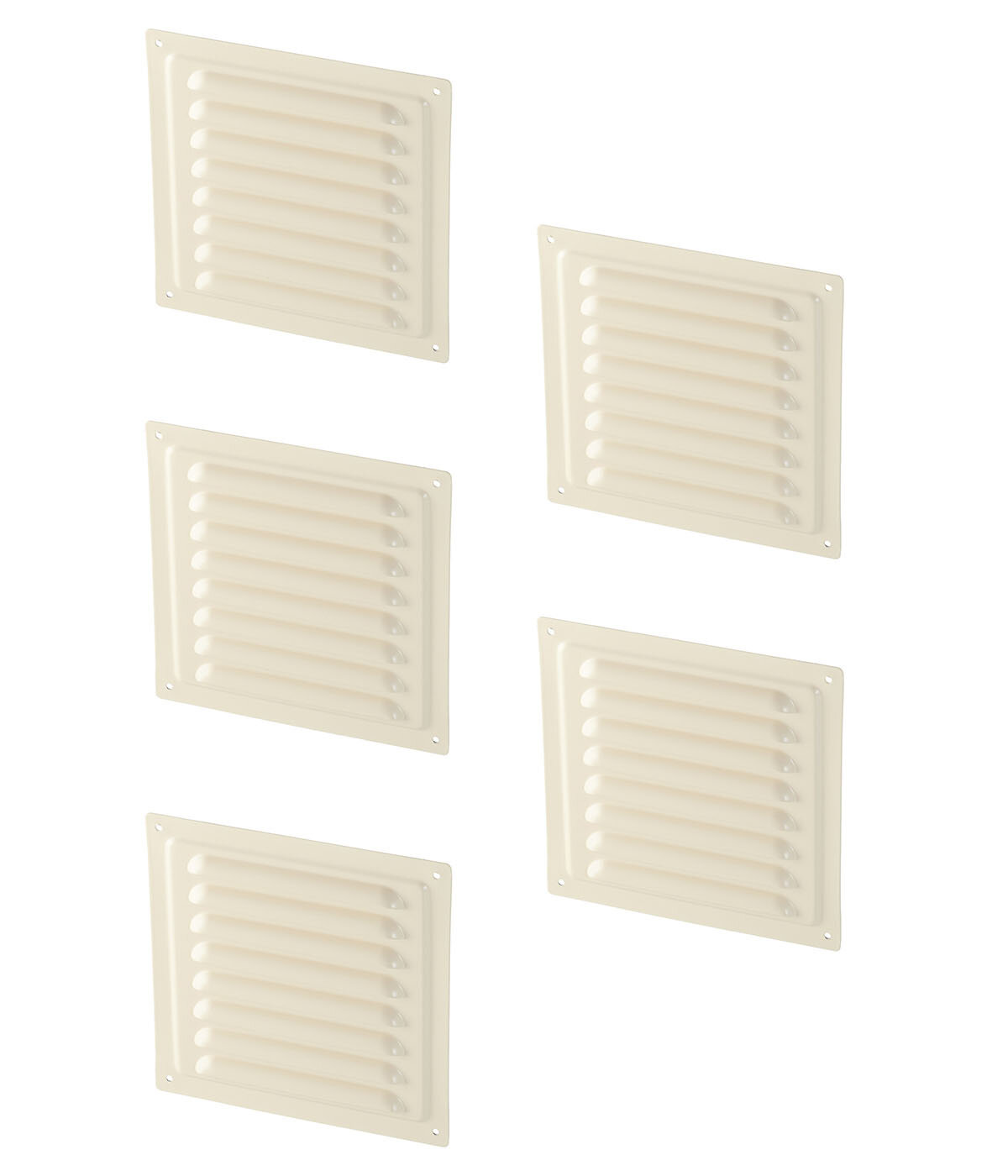 Решетка вентиляционная стальная 150х150 мм бежевая (5 шт.)