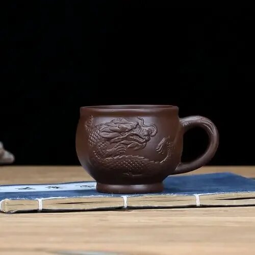 Ручная чашка из фиолетовой глины JINGDE TEA SET, 170ML, Коричневый