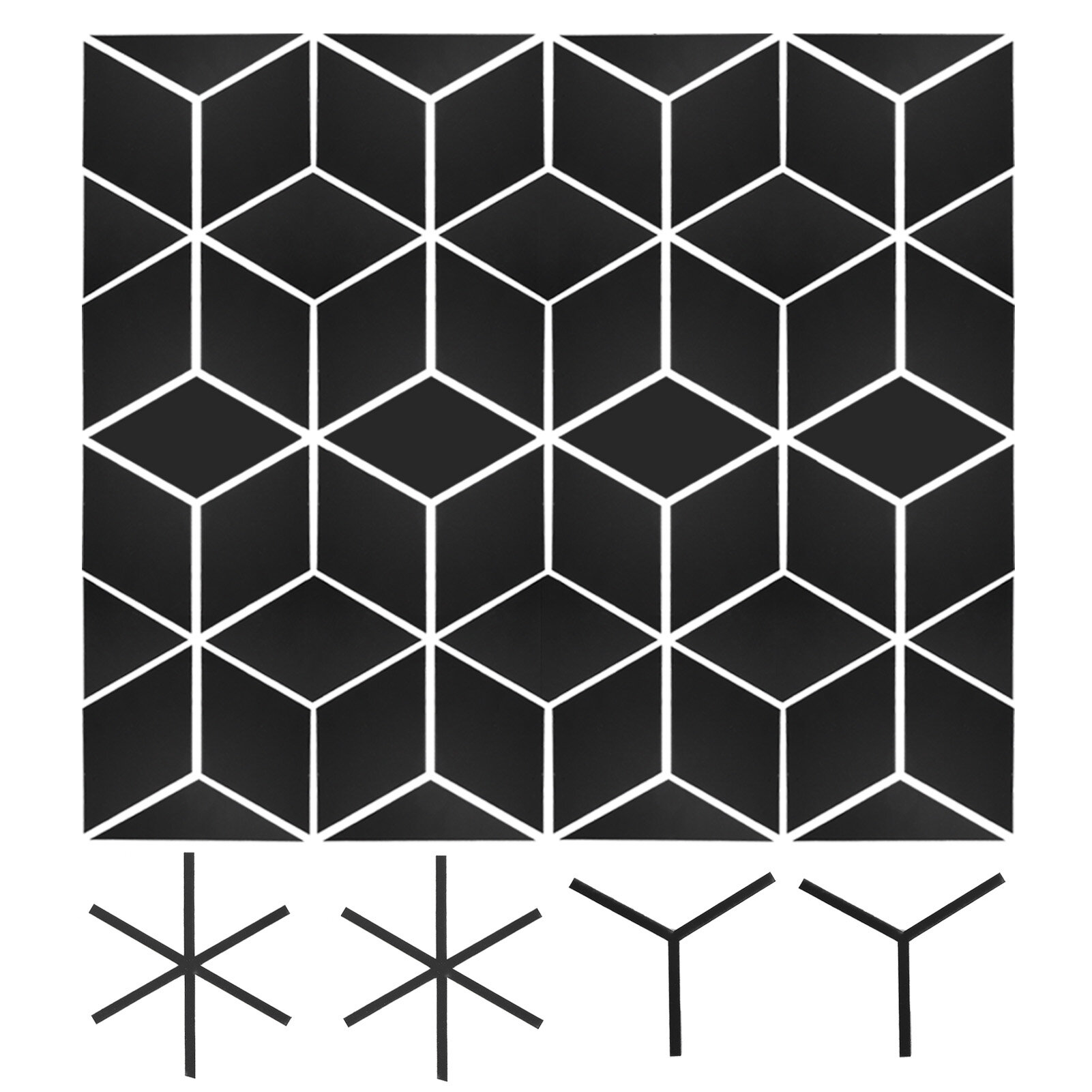 Зеркальные наклейки на стену водонепроницаемые акриловые для гостиной ванной офиса магазина черные