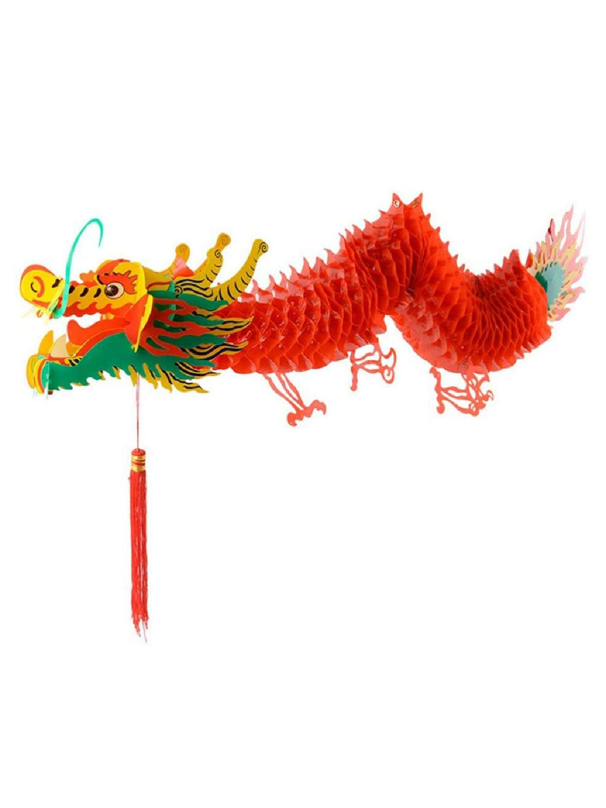 Китайские Фонарики-драконы Бумажное украшение 2024 Новогодний Подвесной Орнамент Декор