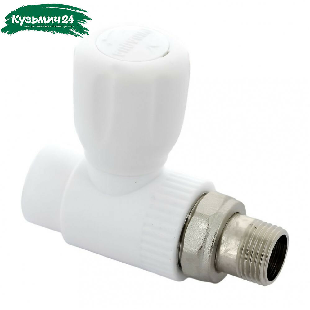 Кран полипропиленовый ProAqua 25х3/4" прямой для радиатора