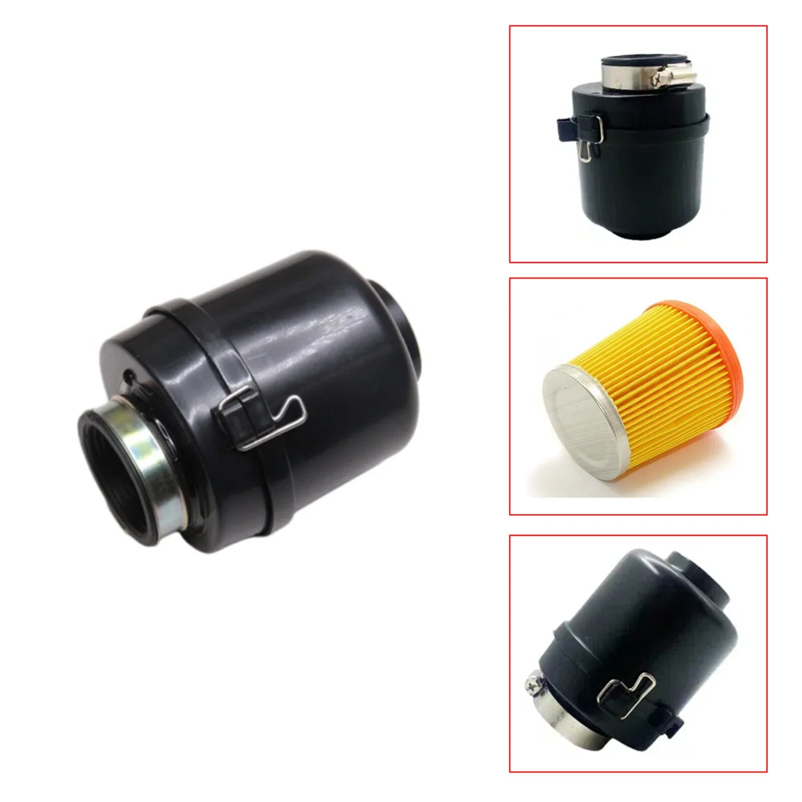 42 мм воздушный фильтр для мотоцикла, 3-ступенчатая фильтрация, водонепроницаемые детали двигателя для Honda Yamaha Suzuki ATV, аксессуары для пит-байков