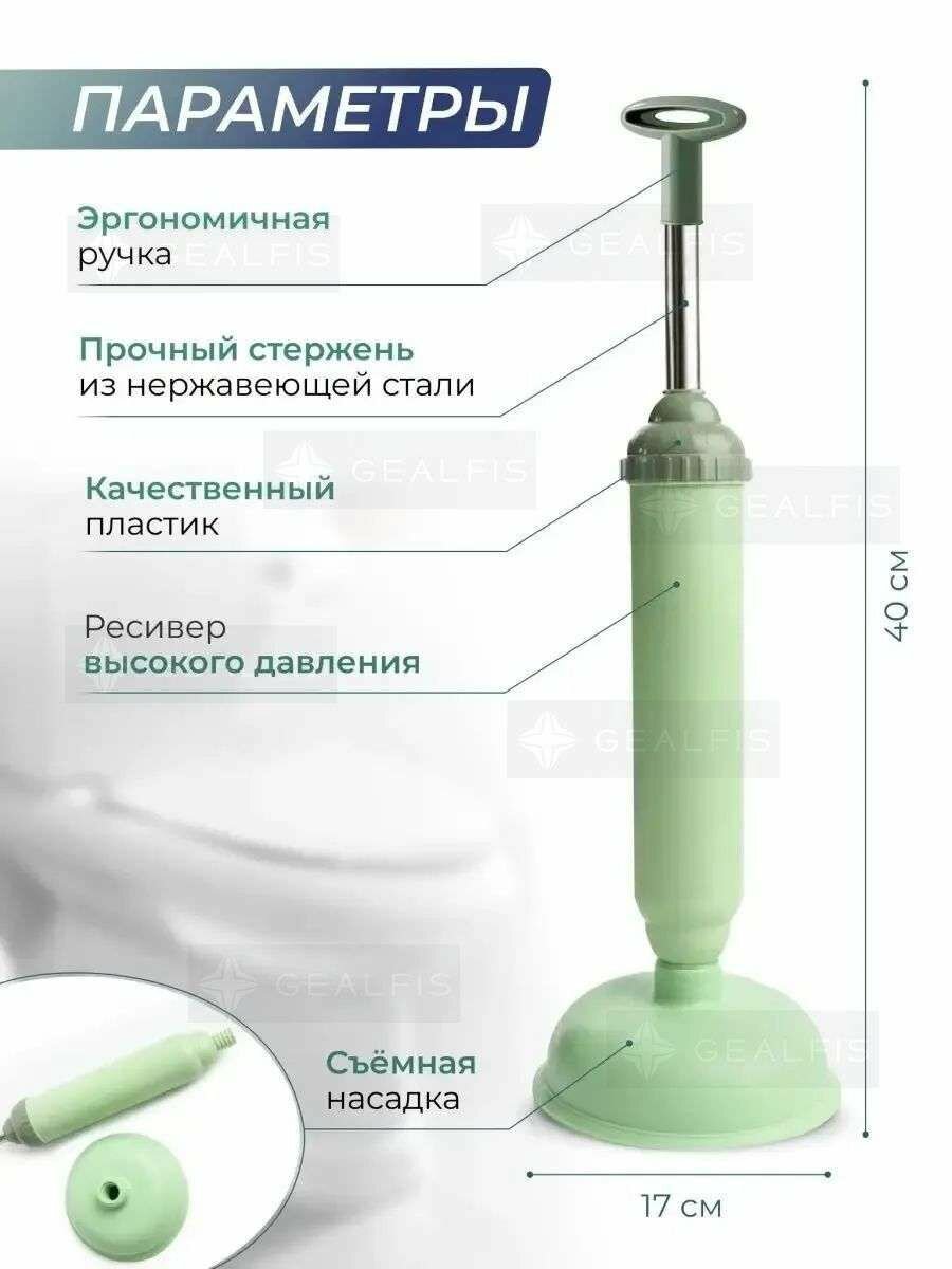 Вантуз вакуумный для прочистки раковины ванны унитаза и другой канализации