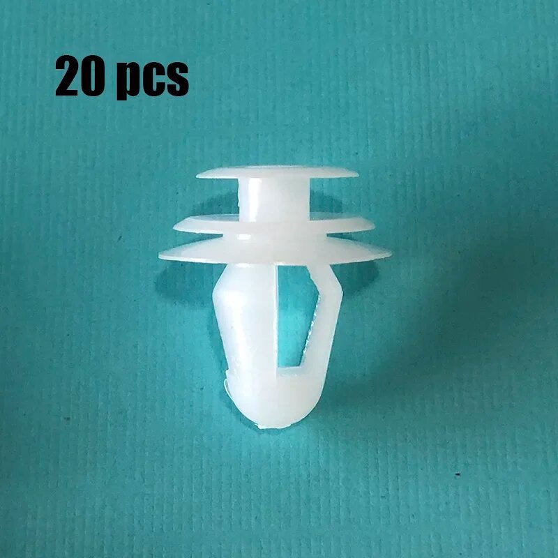 20/50 шт. универсальные белые зажимы для крепления панели обшивки дверей, 8 мм отверстие, 20 pieces