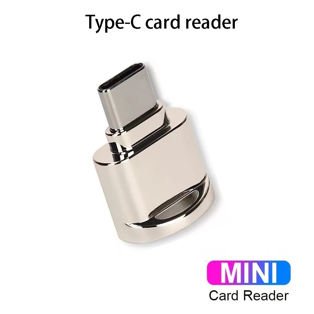 Кардридер Type-C Silver для TF карт, мини