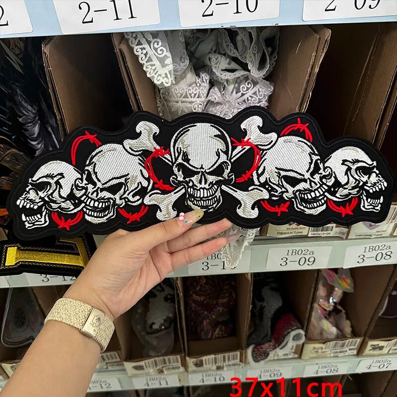 Вышитая панк-байкерская нашивка с тигром pulaqi Черный, DB0133CT