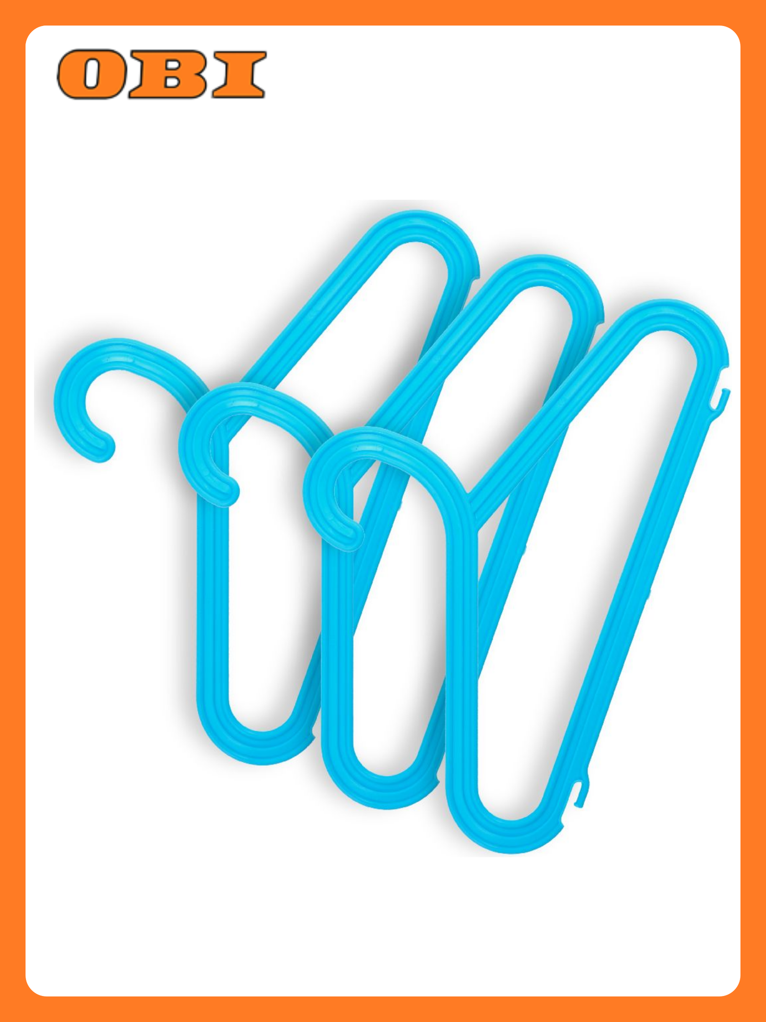 Набор вешалок Butler, для детских вещей, пластик, голубой, 3 шт.