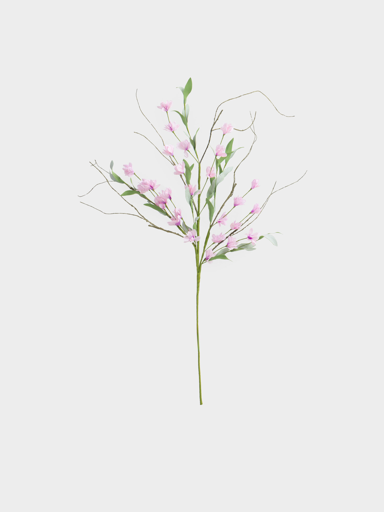 Ветка декоративная, 80 см, полиэтилен, Розовые цветы, Flower garden