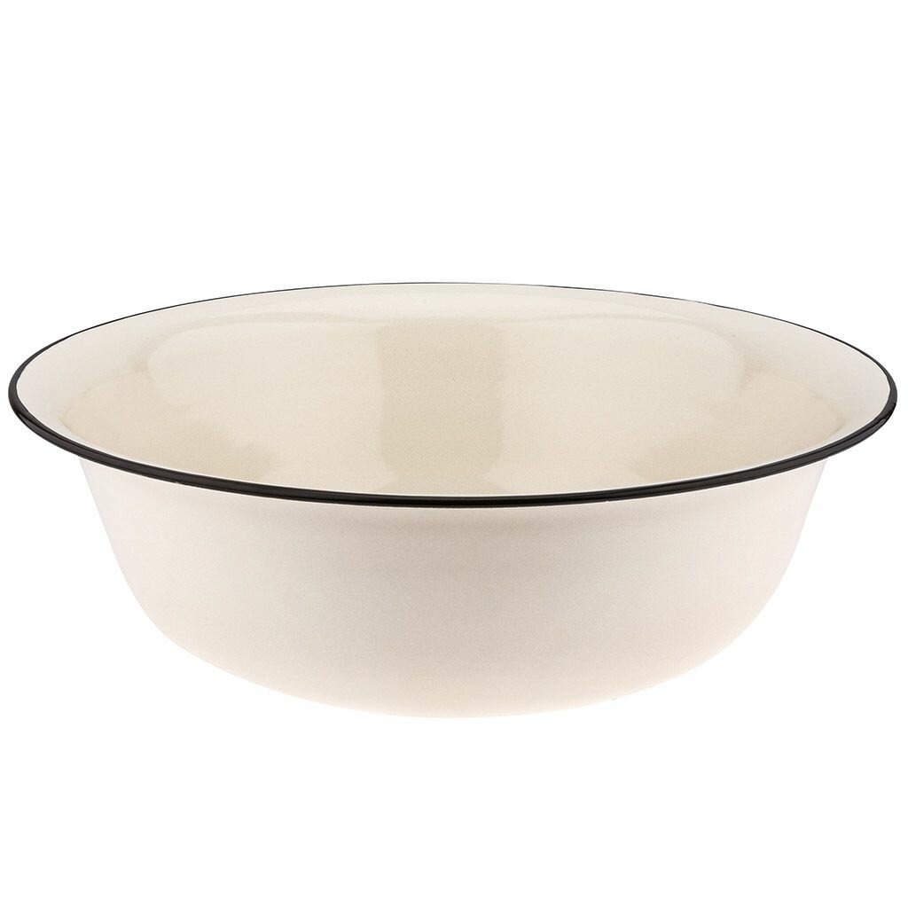 Таз эмалированный Лысьвенские эмали Жемчужный , 16 литров, без рисунка (С-3026/Жм)