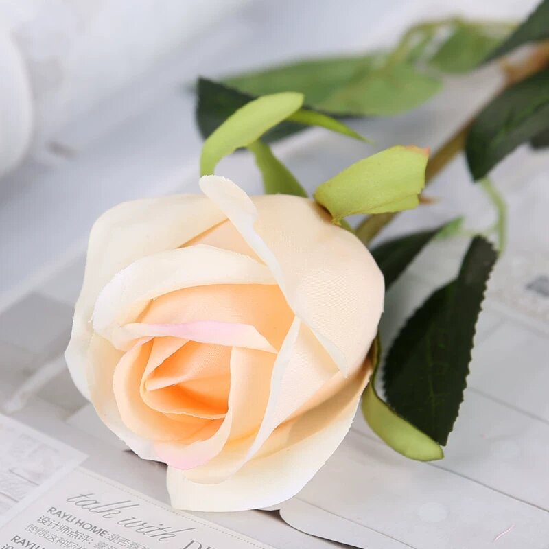 Поддельные цветы, имитация роз, декоративные цветы, розы для любовника, одиночные цветы, обеденный стол для гостиной,