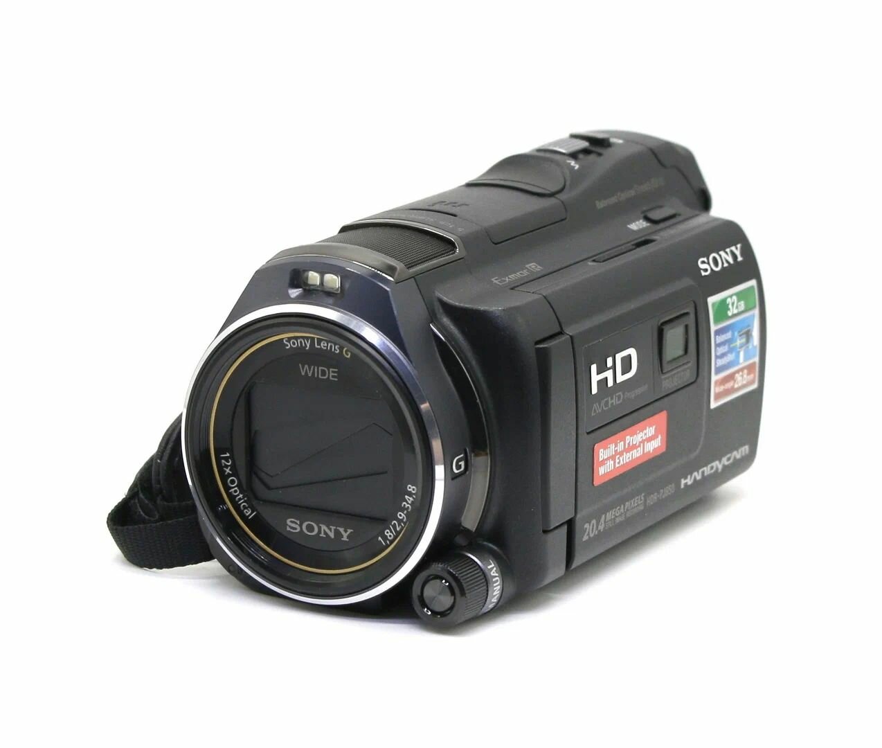 Видеокамера Sony HDR-PJ650, Wi-F, FullHD, сенсор, проектор, черный