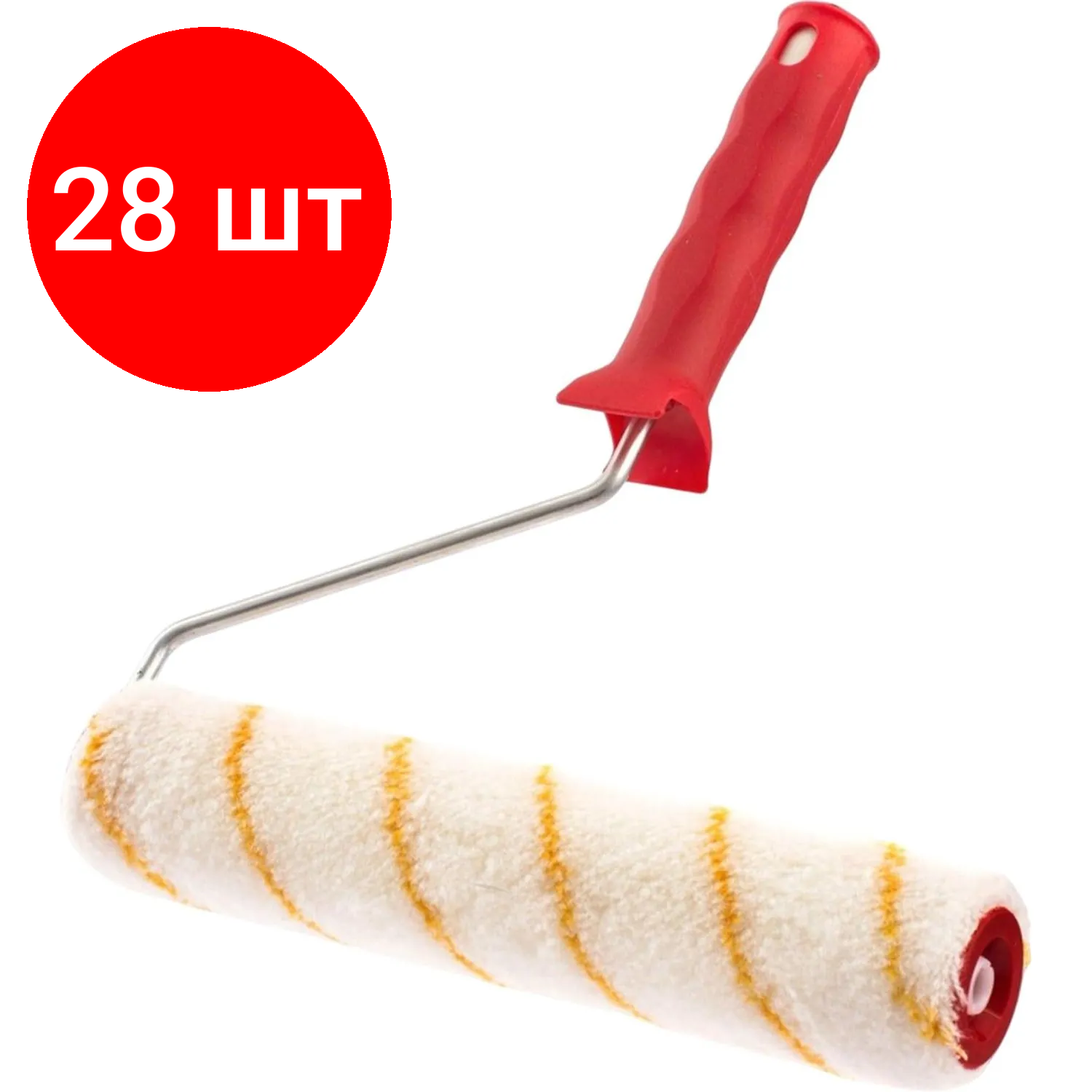 Комплект 28 штук, Валик 250 мм D=36 мм с ручкой 6 мм полиакрил Matrix 80881