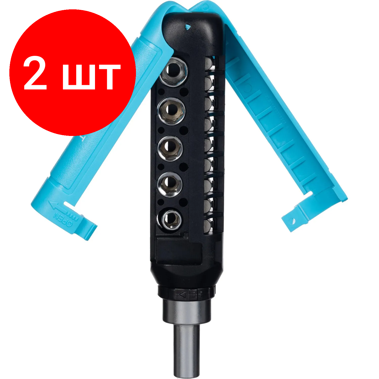 Комплект 2 упаковок, Набор отверток с трещоткой Topfort с открывашкой 16 предметов (570116)