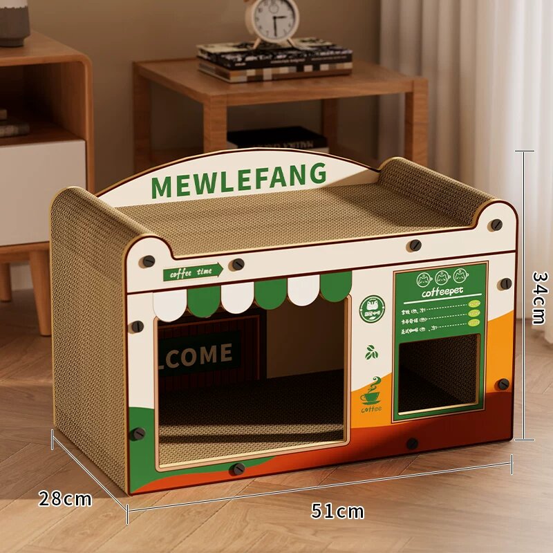 Cat Scratching Board, Cat Nest, All-Season Use, Scratch-Resistant Claw Board, Integrated Wear-Resistant Claw Grinding,